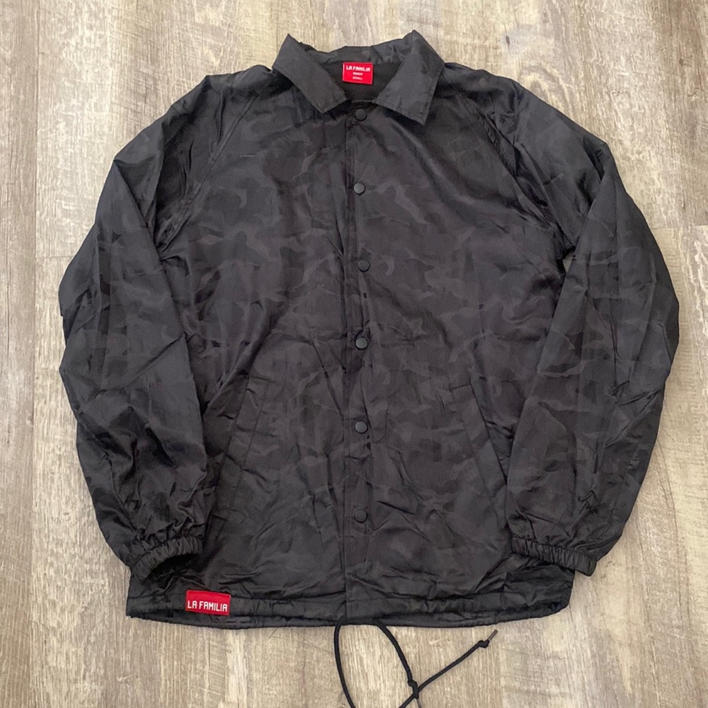 La Familia Camo Windbreaker Coaches Jacket - Gem